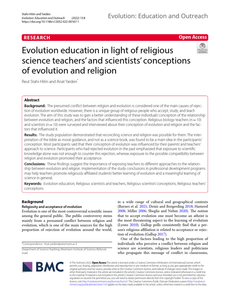 s12052-022-00167-1 | PDF | Relationship Between Religion And Science ...