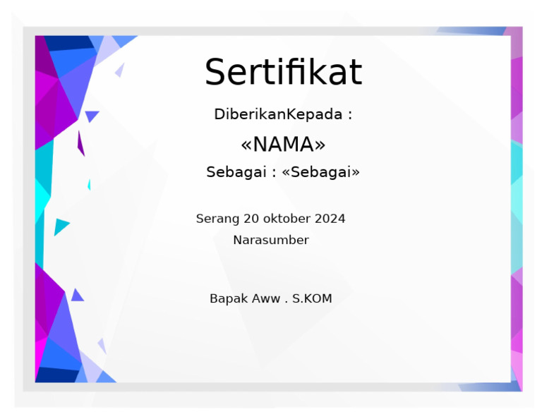 Mail Merge - Tugas P.a.k-1-1 | PDF