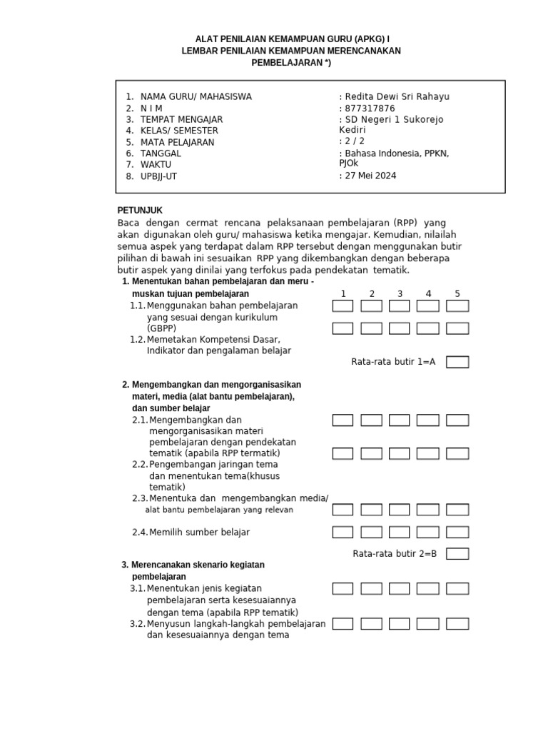 Apkg 1 Dan 2 RDT | PDF