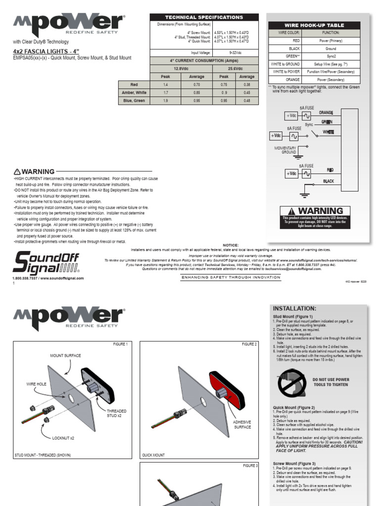 4x2 Mpower Instruction Guide | PDF | Screw | Flash (Photography)