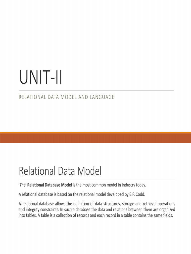 Lecture 5 Relational Data Model | PDF