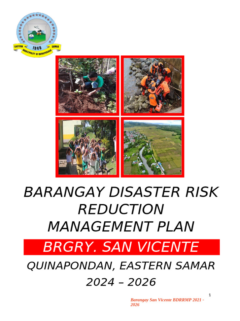 Barangay San Vicente BDRRM Plan 2024-2026 | PDF | Disaster Risk ...