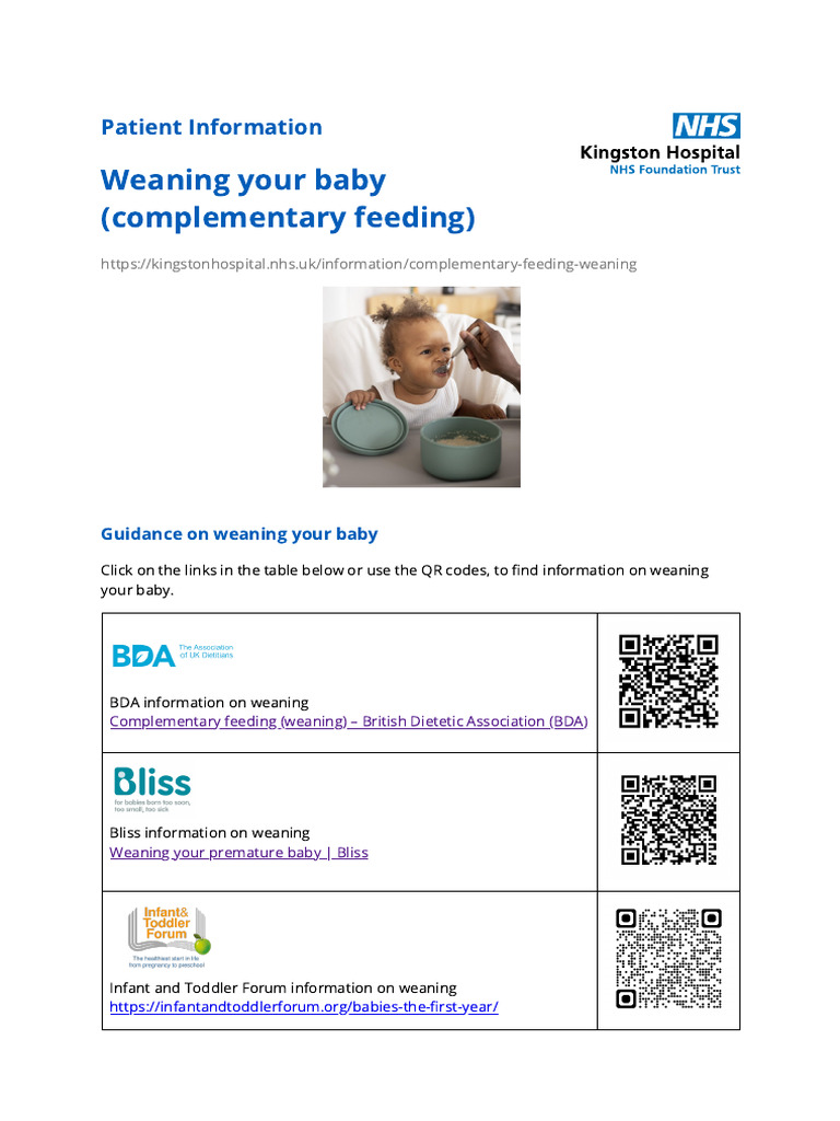 Baby Weaning Guide for Parents | PDF