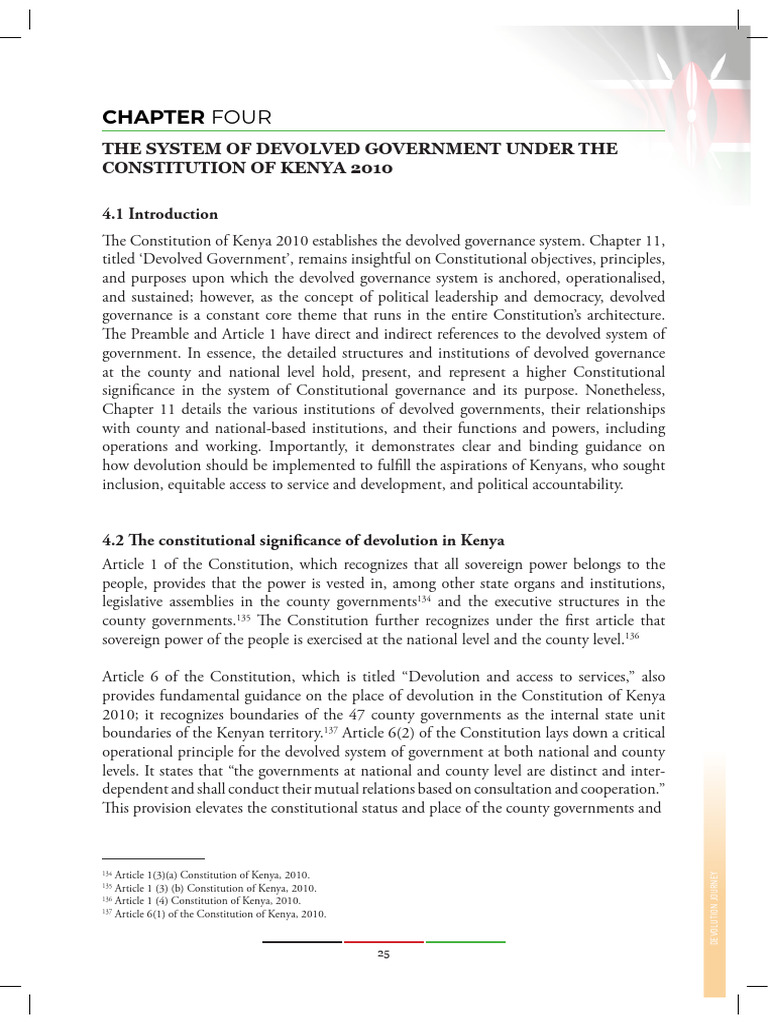 Devolution in Kenya Notes | PDF | Impeachment | United States Senate