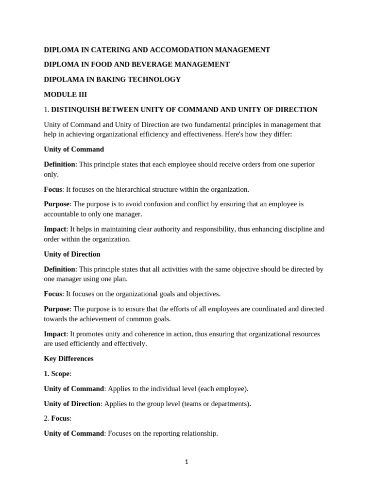 Diploma in Catering and Accomodation Management | PDF | Motivation | Motivational