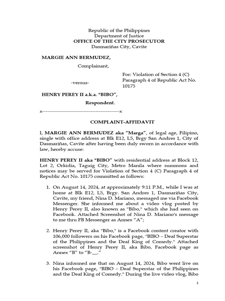 Libel Case Against Facebook Creator | PDF | Defamation | Public Law