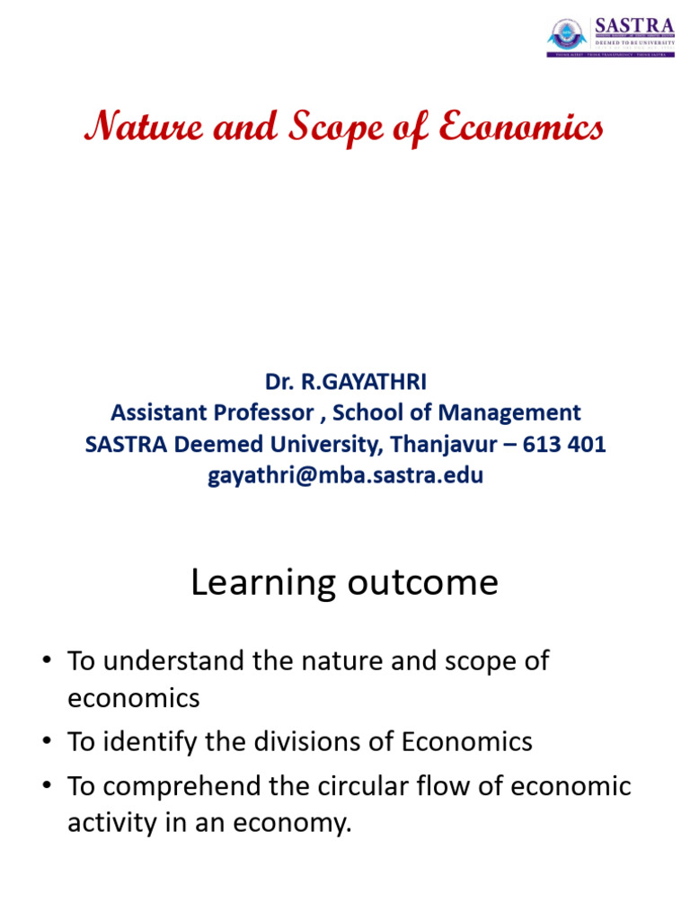 Understanding Economics: Nature & Scope | PDF | Economics | Microeconomics