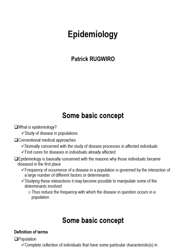 Epidemiology Ppt S F Pdf Infection Sampling Statistics
