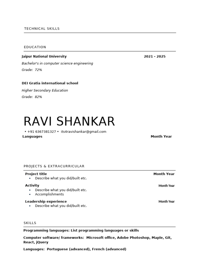 Basic professional resume | PDF