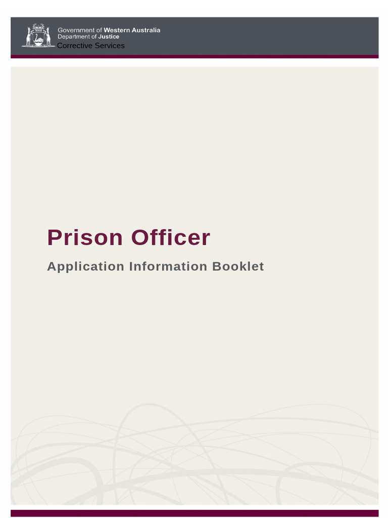 Prison Officer Application Guide WA | PDF | Criminal Record | Prison