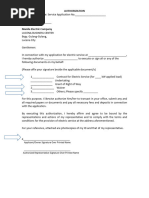 Meralco - Authorization Letter Sample | PDF | Business | Finance ...