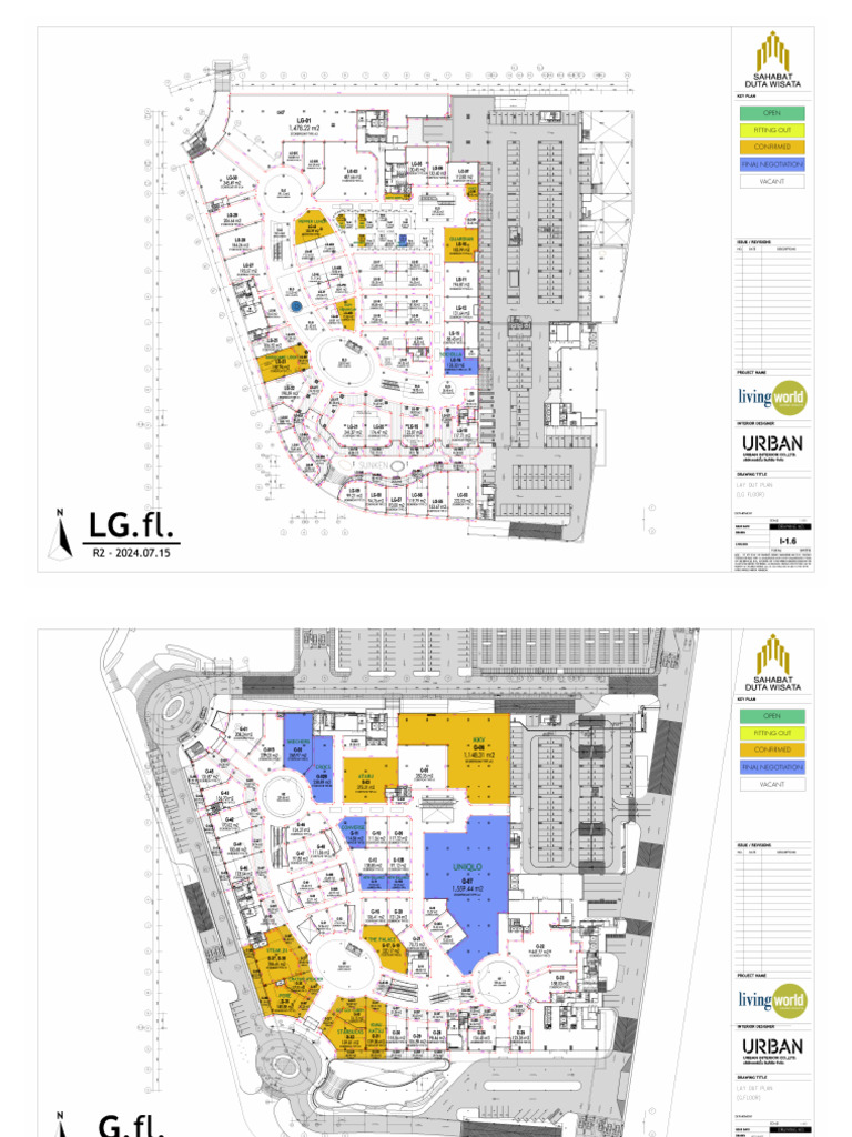 Lay-out Tenant Living World Grand Wisata 2024 | PDF