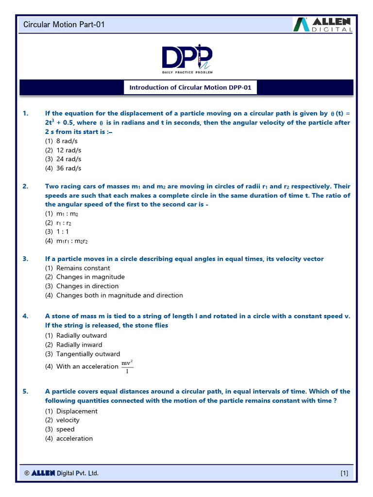 ALL DPP | PDF | Acceleration | Metrology