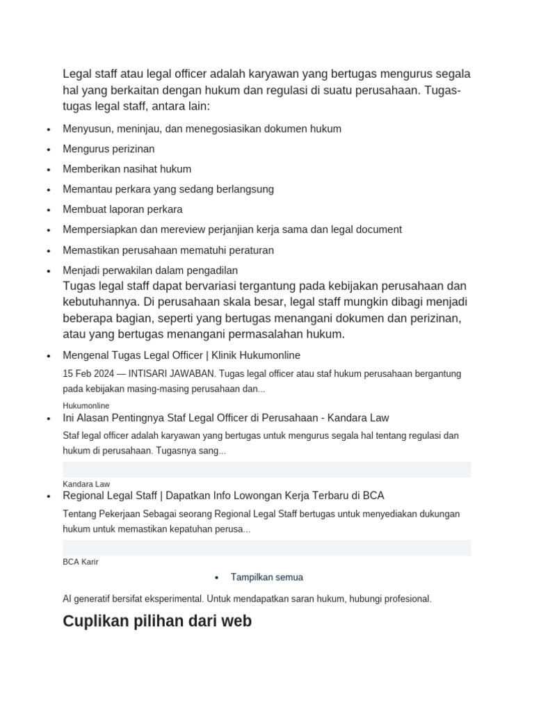 Legal Staf | PDF
