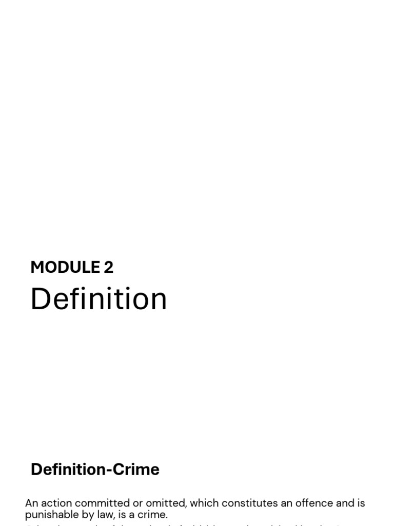 Module 2 Law of Crimes-I | PDF | Mens Rea | Crimes