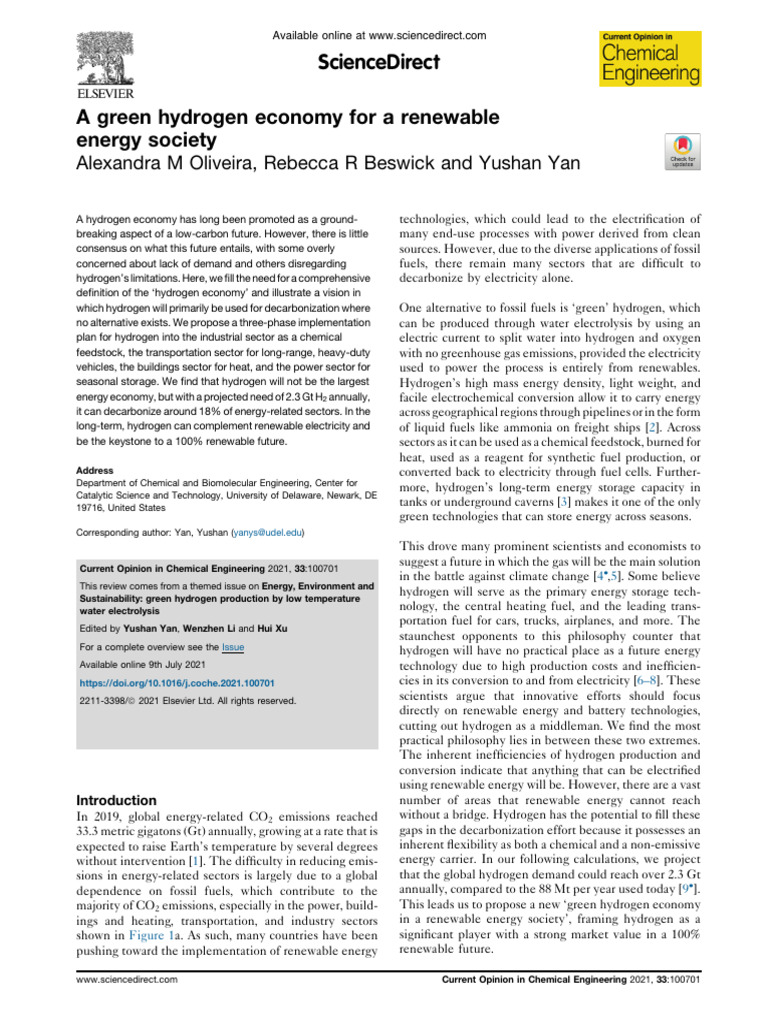 green hydrogen | PDF | Hydrogen Economy | Climate Change Mitigation