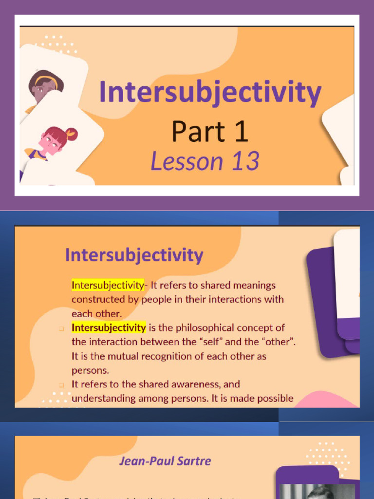 Lesson 13 Intersubjectivity Part 1 | PDF