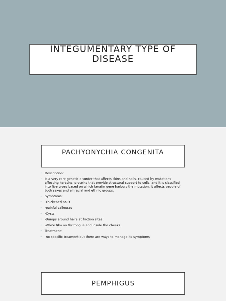 Integumentary Disease Overview: Types & Symptoms | PDF | Wellness
