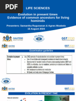 Life Science Evolution Memo | PDF