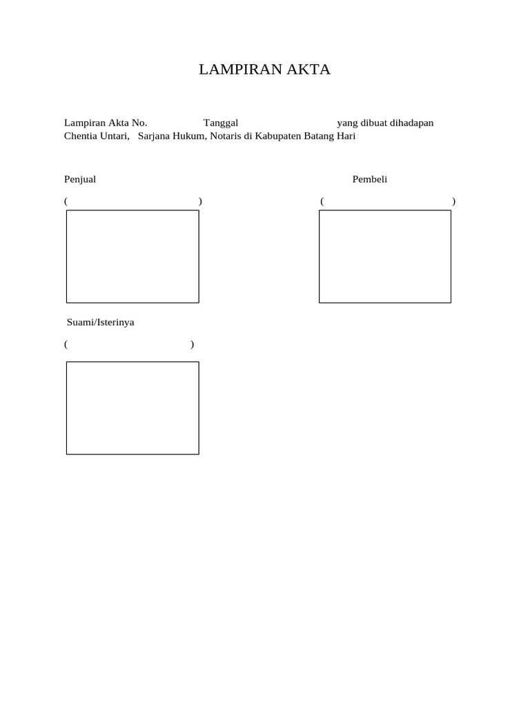 Lampiran Akta Cap Jempol Kosong | PDF