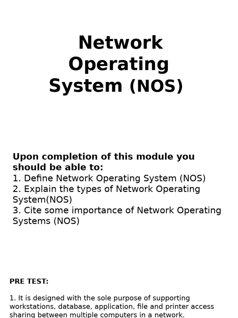 Nos | PDF | Operating System | Computer Network