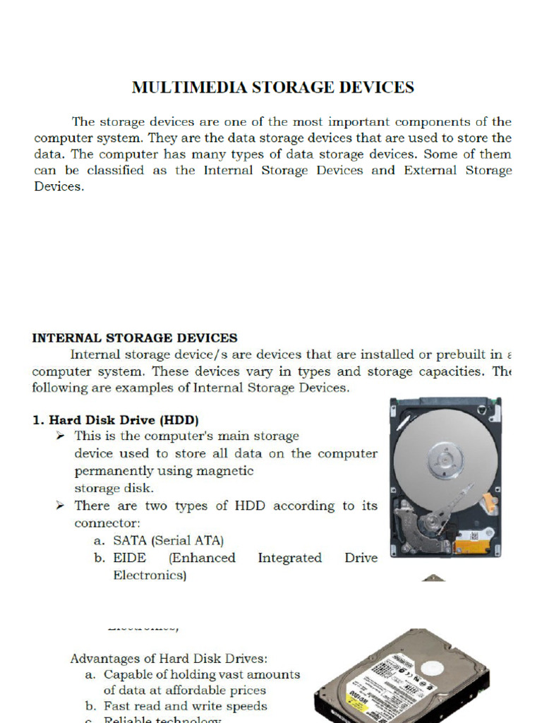 Multimedia Storage Device | PDF