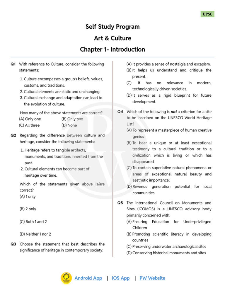 Chapter 1 DPP SSP Art & Culture PDF | PDF | Conservation Biology | Identity (Social Science)