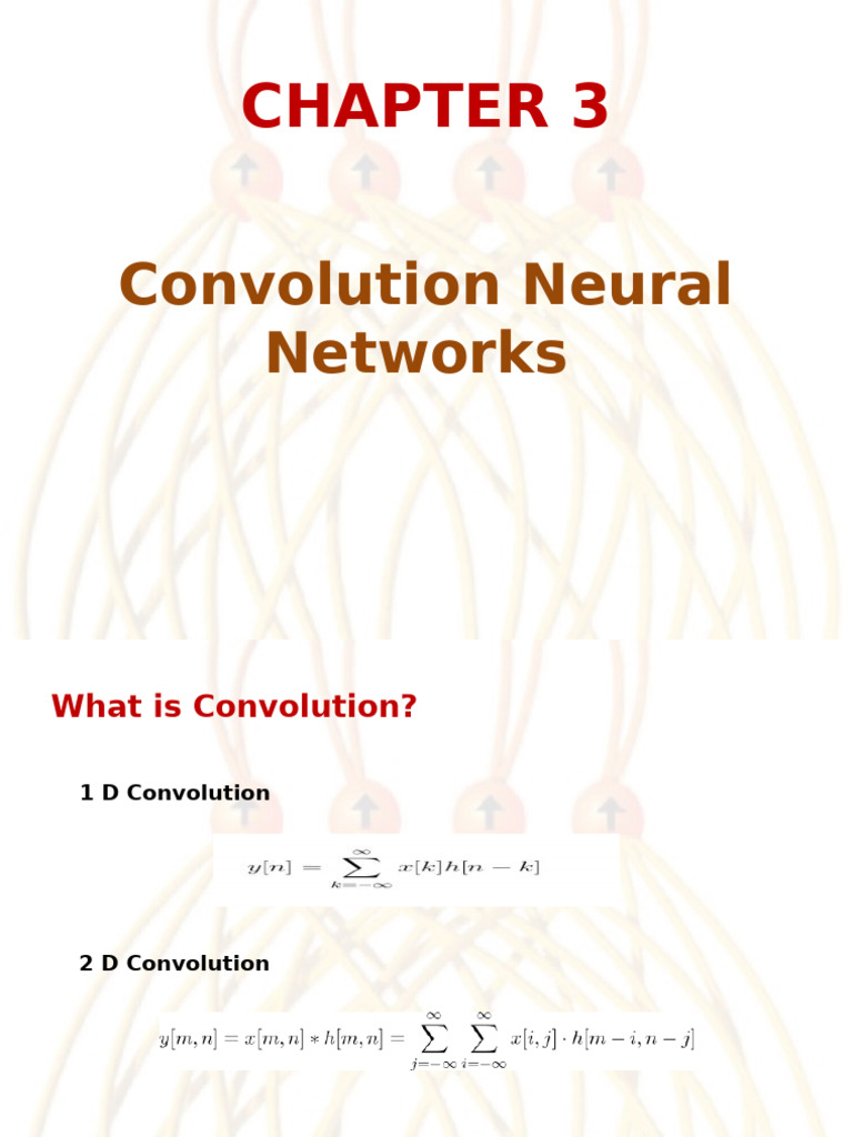Chpater 3 CNN | PDF | Applied Mathematics | Artificial Intelligence