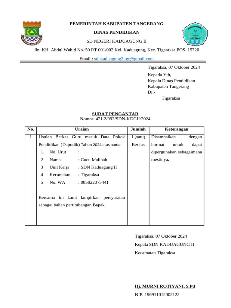 Prsyaratan - Dpodik - Cucu (1) (AutoRecovered) | PDF