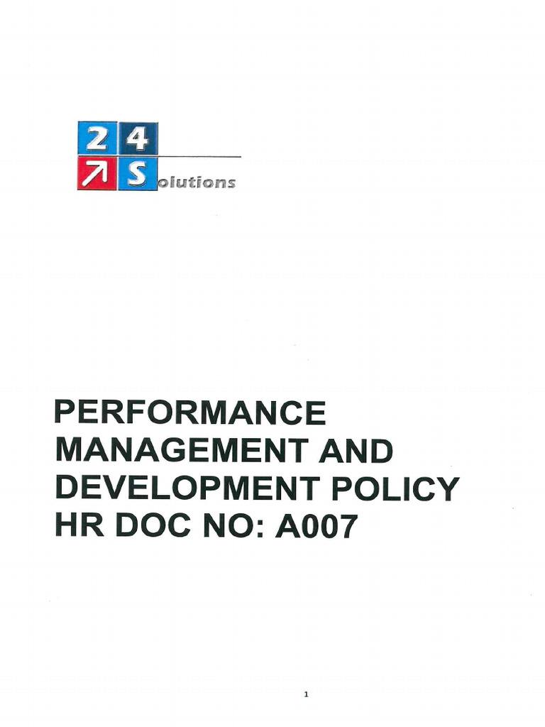 24 Solutions Performance Management and Development Policy _ a007 | PDF