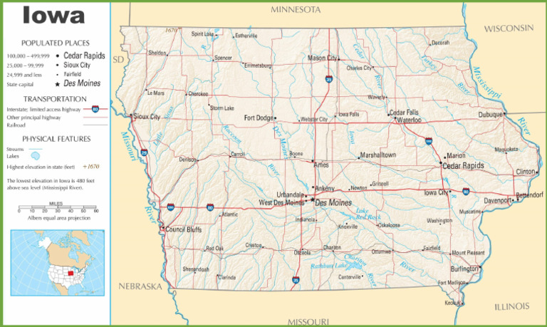 Iowa Highway Map | PDF