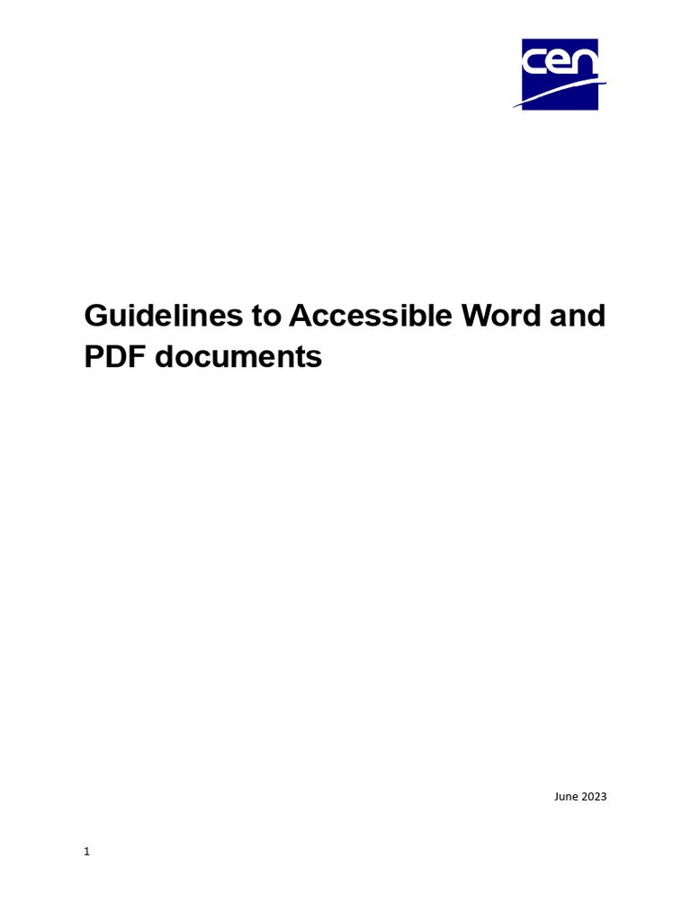 Accessible Word and PDF Guidelines | PDF | Microsoft Word | Keyboard ...