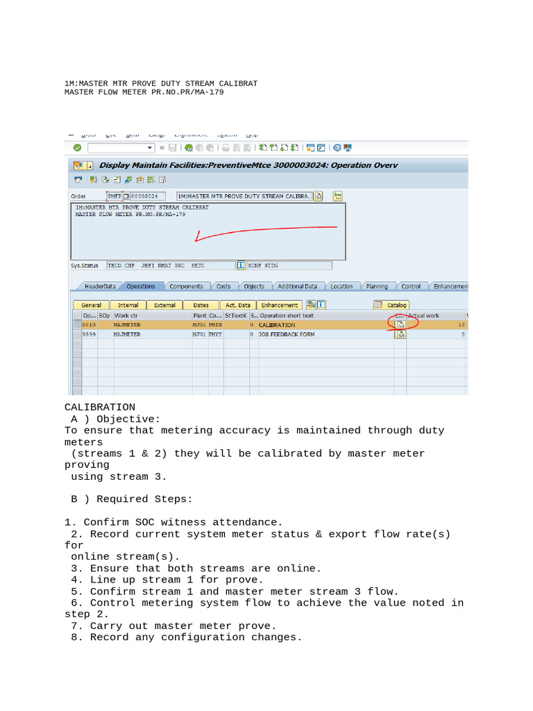 1M Master MTR Prove Duty Stream Calibrat | PDF | Calibration | Identity ...