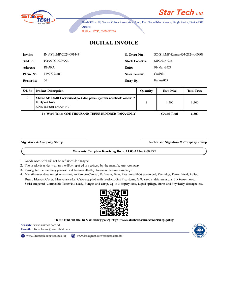 INV-STLMP-2024-001443 | PDF | Office Equipment | Computer Hardware