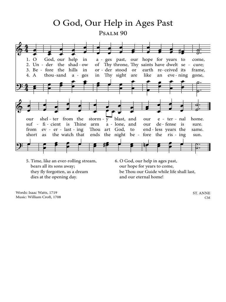 O+God+Our+Help+in+Ages+Past STW | PDF | English Christian Hymns ...