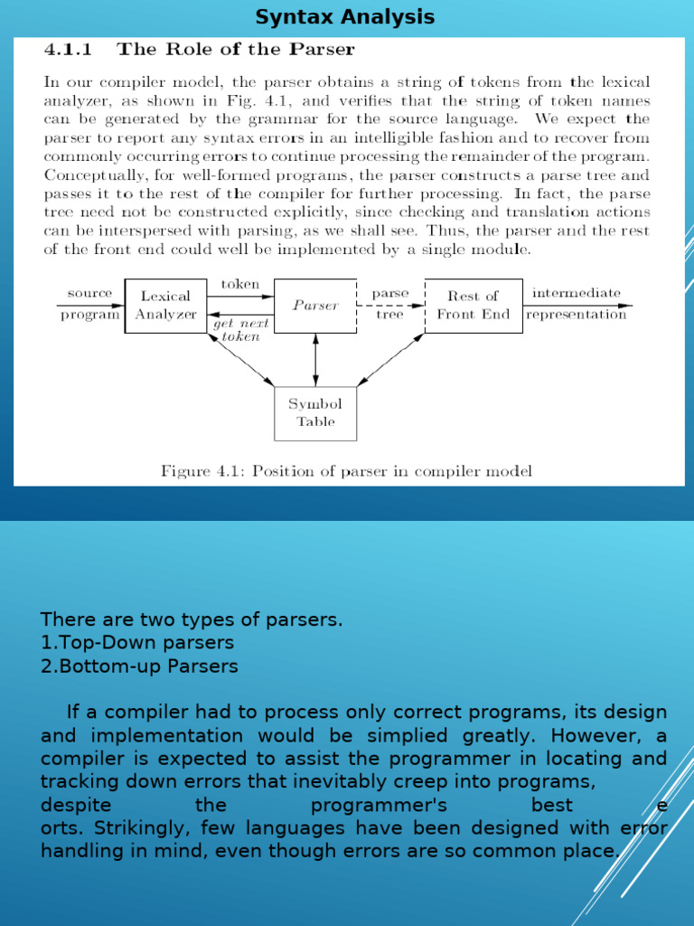 Chapter3 Syntax Analysis Chapter Part1 | PDF | Parsing | Software Engineering