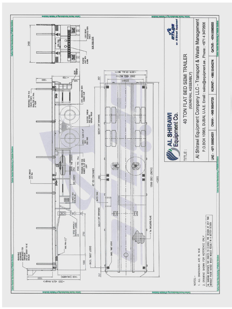 40 Ton Flatbed Trailer Normal Track | PDF