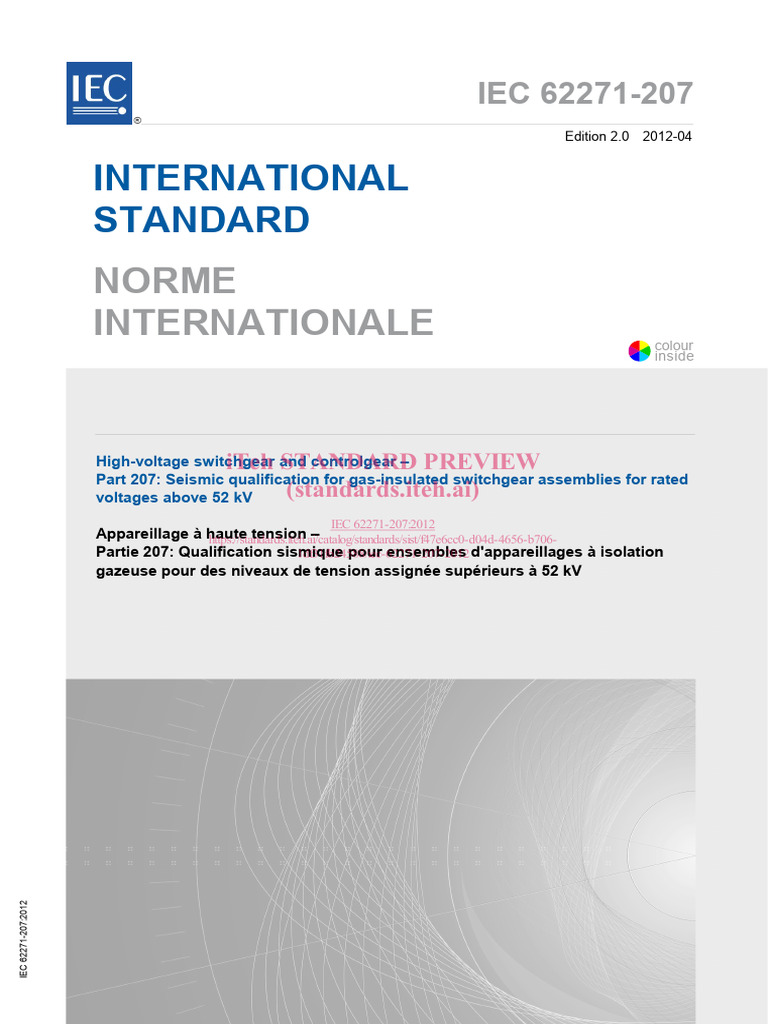 GIS Standard | PDF | Commission électrotechnique internationale