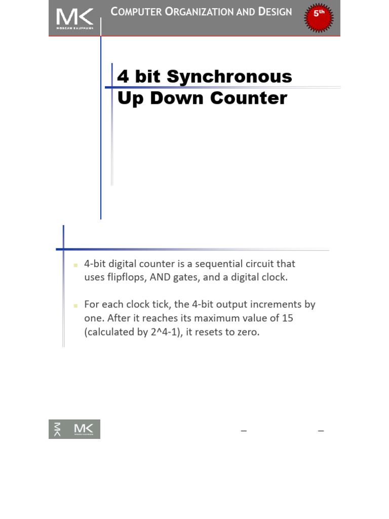 4 Bit Synchronous Up Down Counter | PDF | Digital Electronics ...