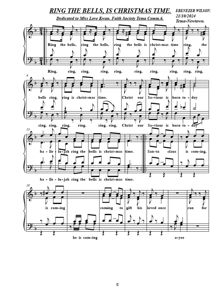 Ring The Bells by Eben - Wilson. Staff Newc24. | PDF
