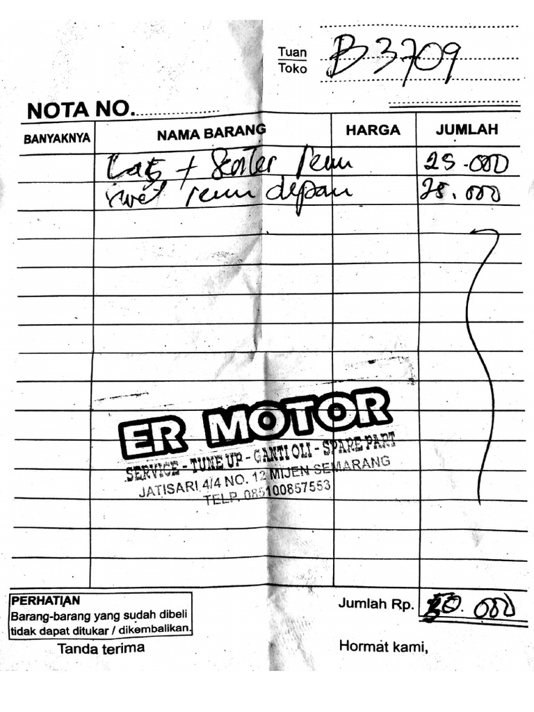 Nota Honda PDF Document | PDF