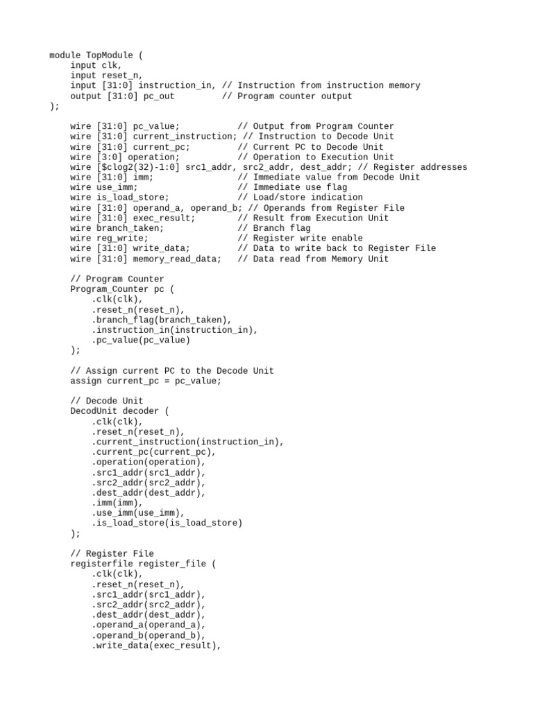 Top Module | PDF | Digital Electronics | Integrated Circuit