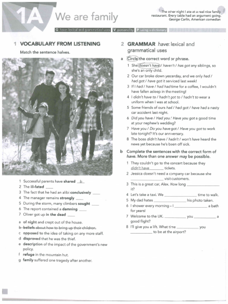 Workbook Unit 1 | PDF