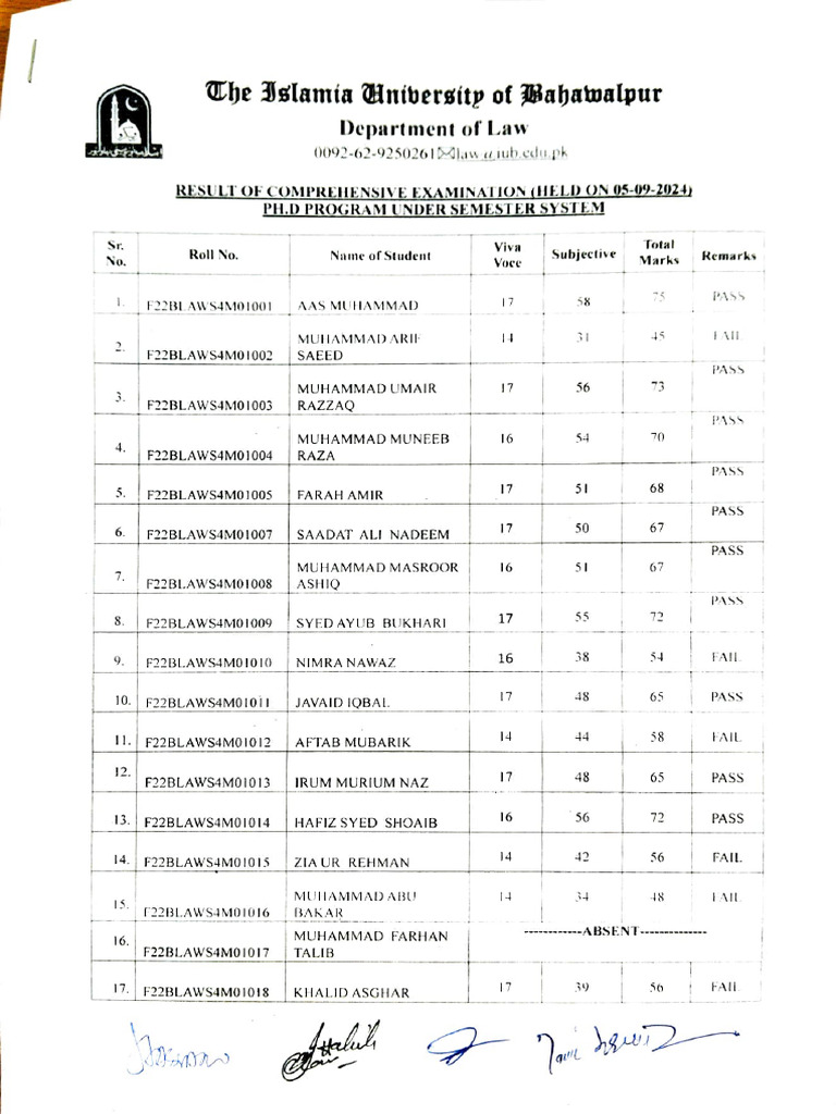 Comprehensive Result PhD | PDF
