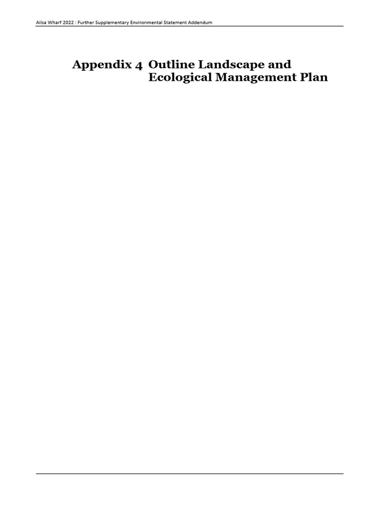 Es Addendum Appendix 4 Outline Lemp-1918011 | PDF | Hedge | Trees