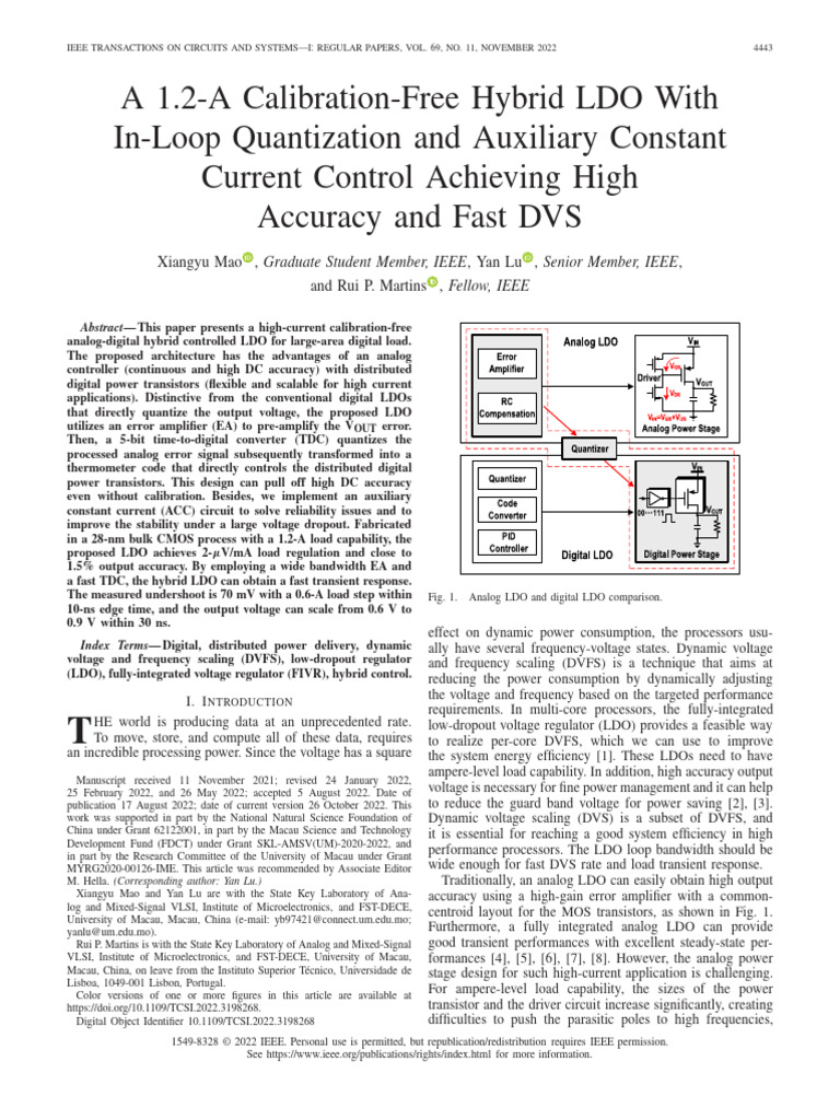 Calibration-Free Hybrid LDO Design | PDF | Electrical Engineering ...