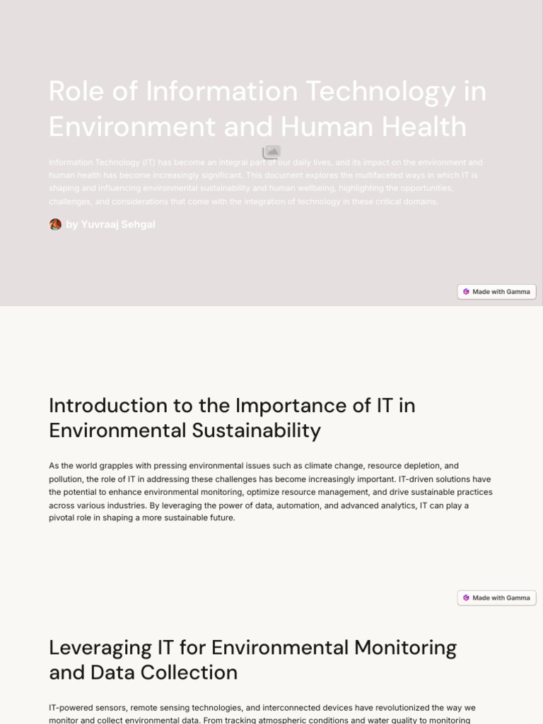 IT's Impact on Environment and Health | PDF | Smart Grid | Computer ...
