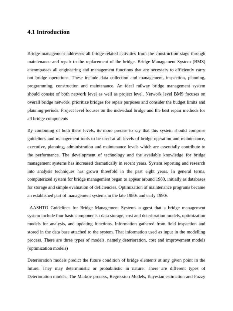 Introduction Bridge Management System | PDF | Applied Mathematics