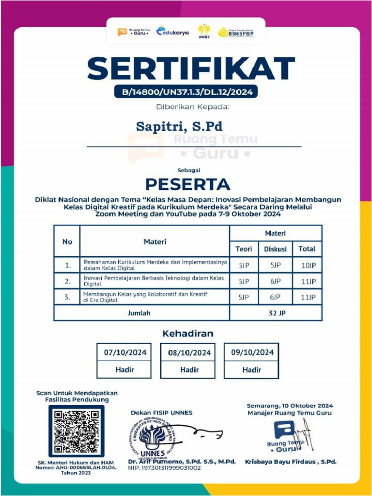 Sertifikat Pit | PDF