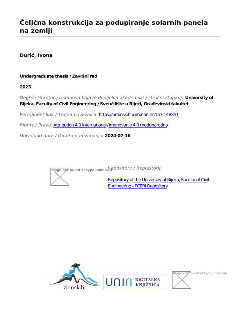 Čelična Konstrukcija Za Podupiranje Solarnih Panela | PDF